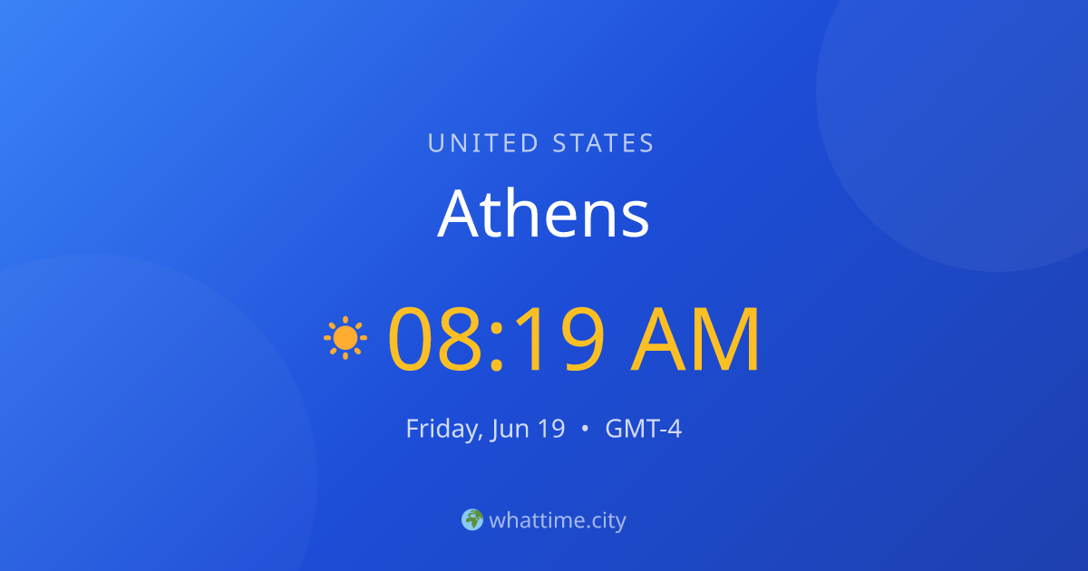 Current Time in Athens, GA Now | whattime.city