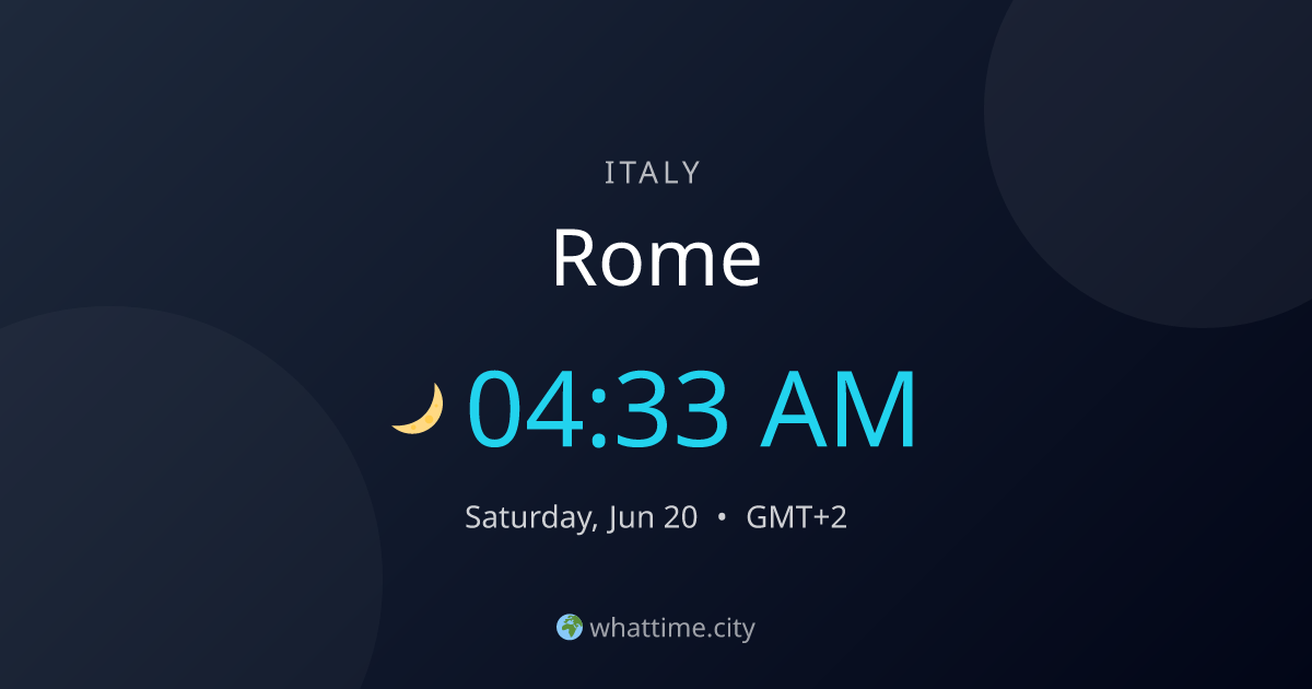 Current Time in Rome — CET/CEST | whattime.city